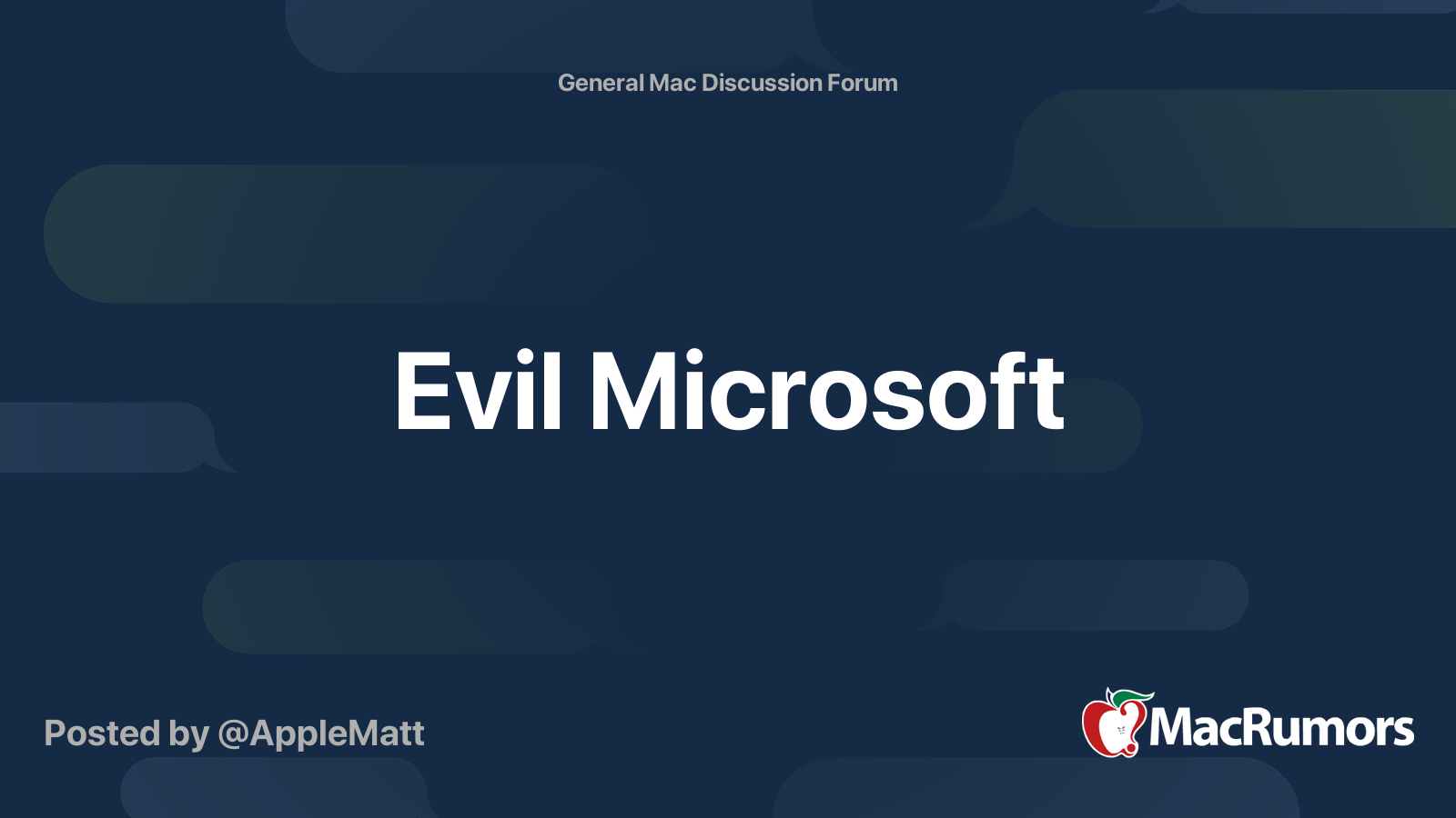 Evil Microsoft | MacRumors Forums