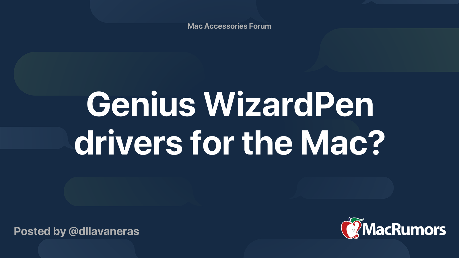 Genius WizardPen drivers for the Mac? | MacRumors Forums