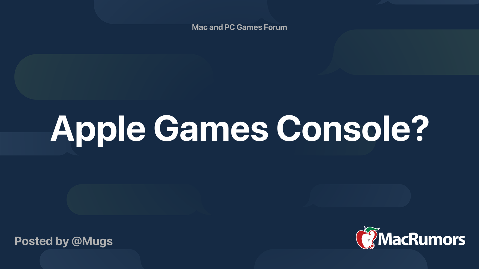 Apple Games Console? | MacRumors Forums