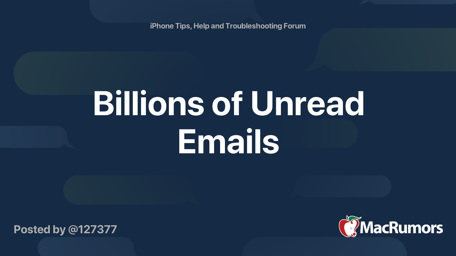 Billions of Unread Emails | MacRumors Forums
