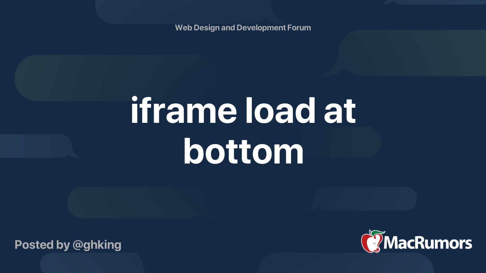 iframe load at bottom | MacRumors Forums