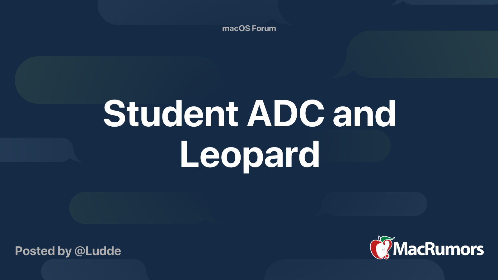 Student ADC and Leopard | MacRumors Forums