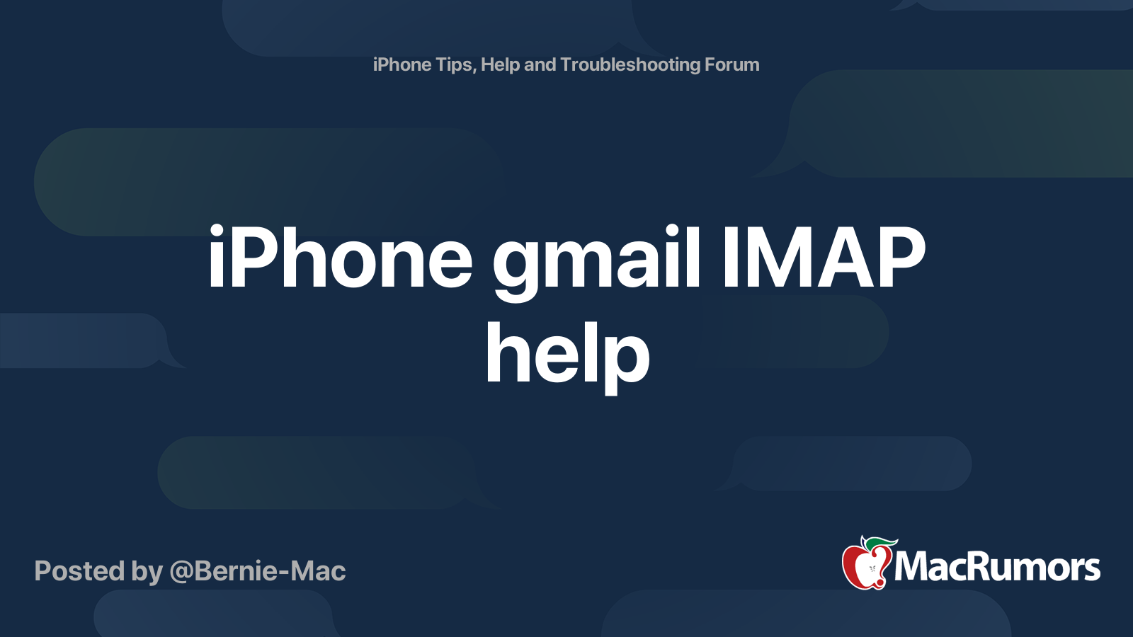 iPhone gmail IMAP help | MacRumors Forums