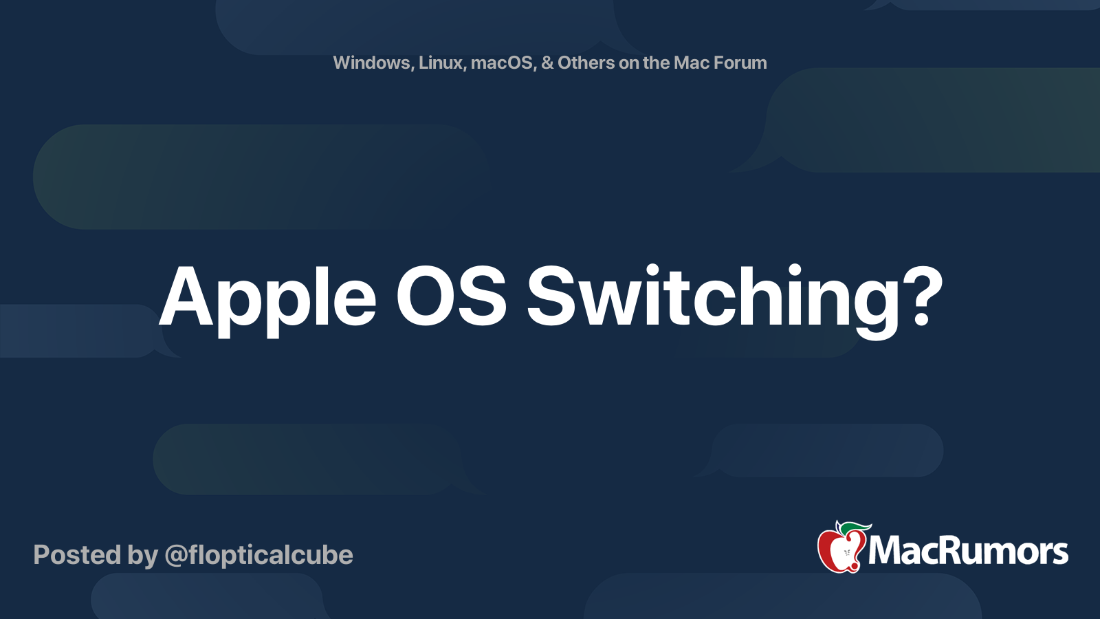 Apple OS Switching? | MacRumors Forums