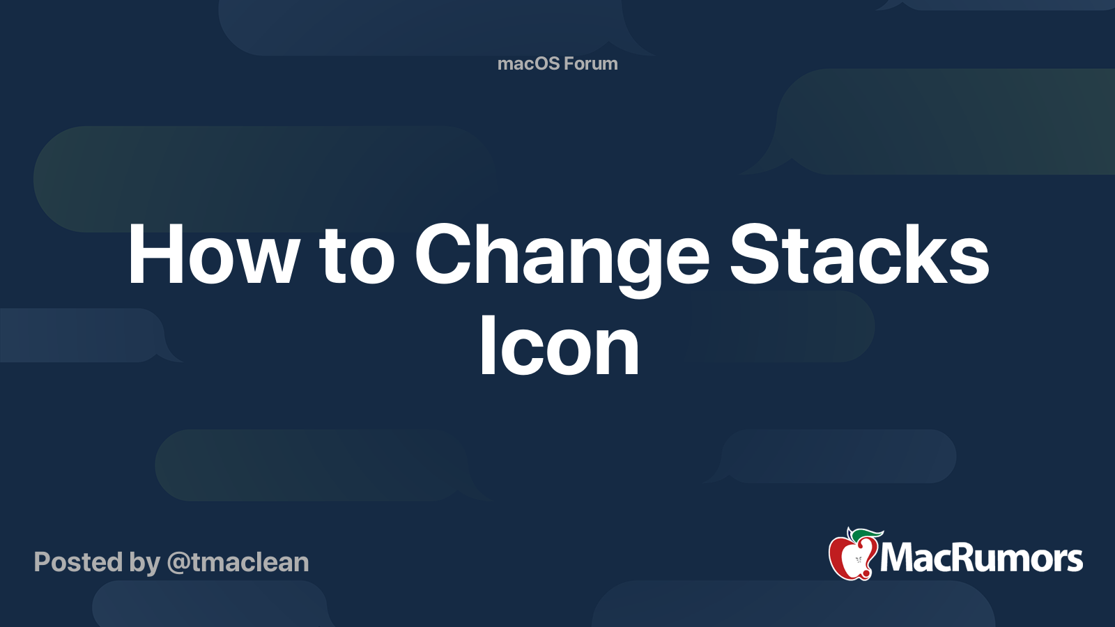 How to Change Stacks Icon | MacRumors Forums