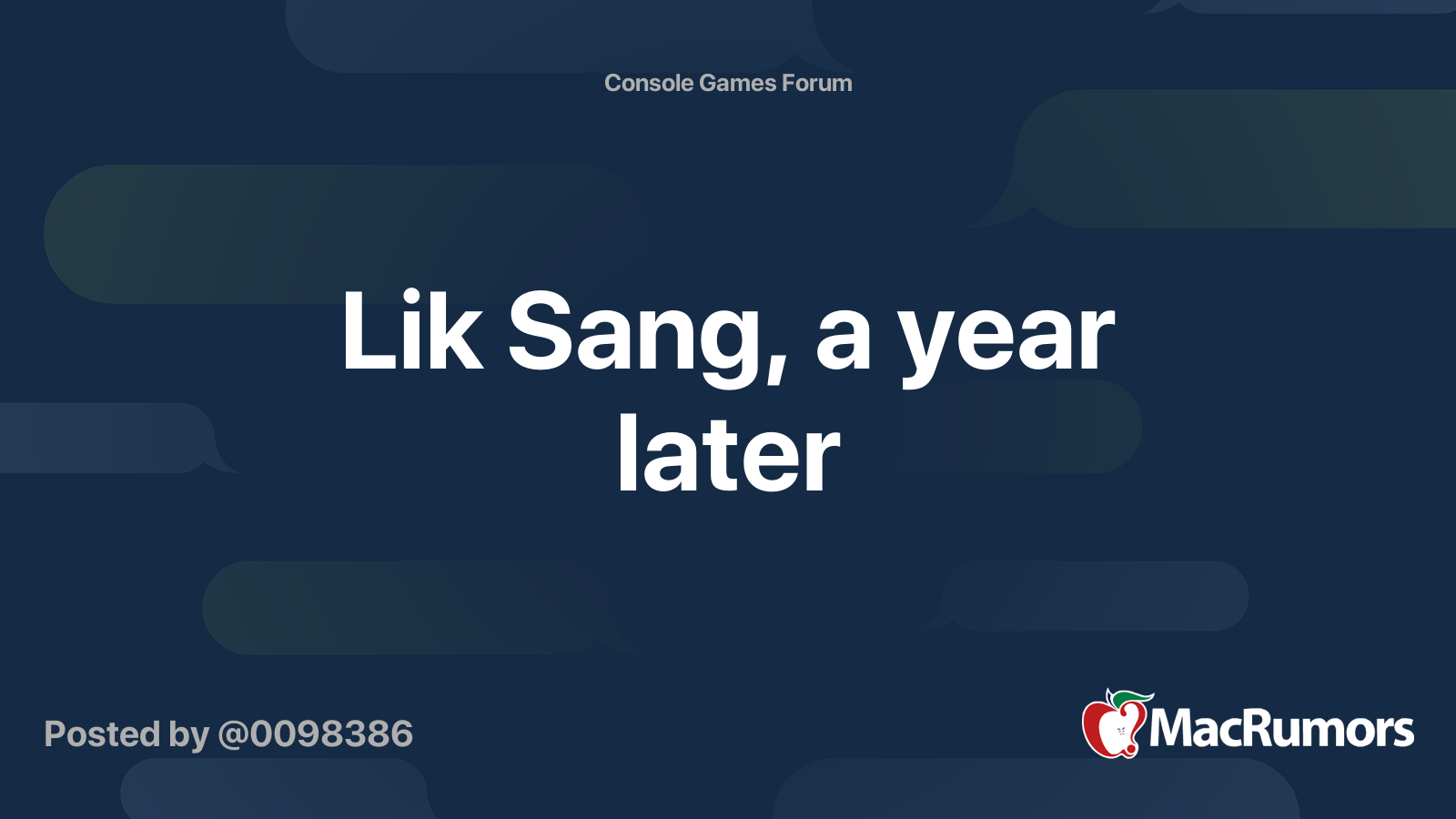 Lik Sang, a year later | MacRumors Forums