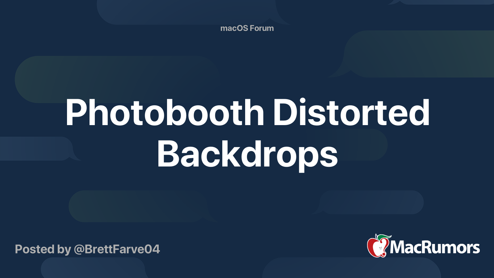 Photobooth Distorted Backdrops | MacRumors Forums