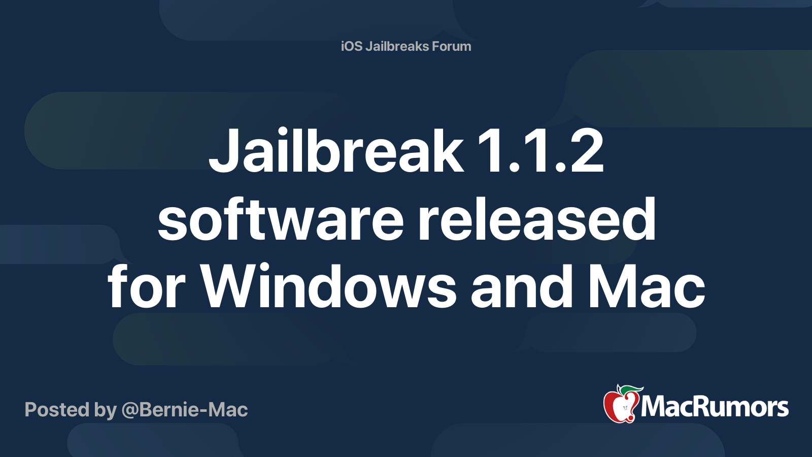 Jailbreak 1.1.2 software released for Windows and Mac | MacRumors Forums