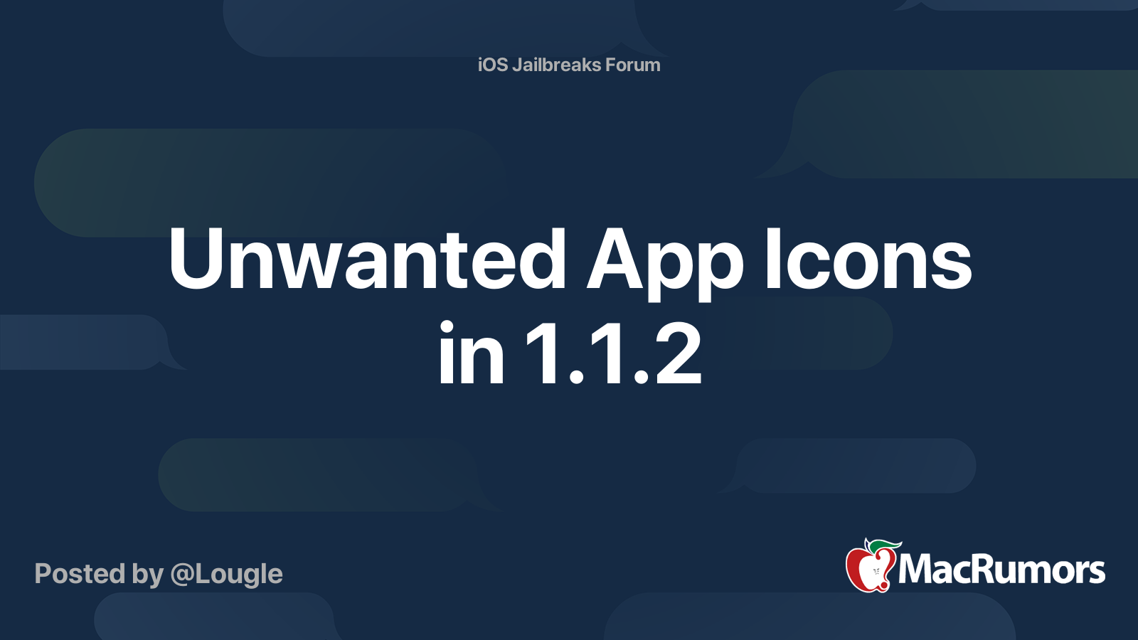 Unwanted App Icons in 1.1.2 | MacRumors Forums