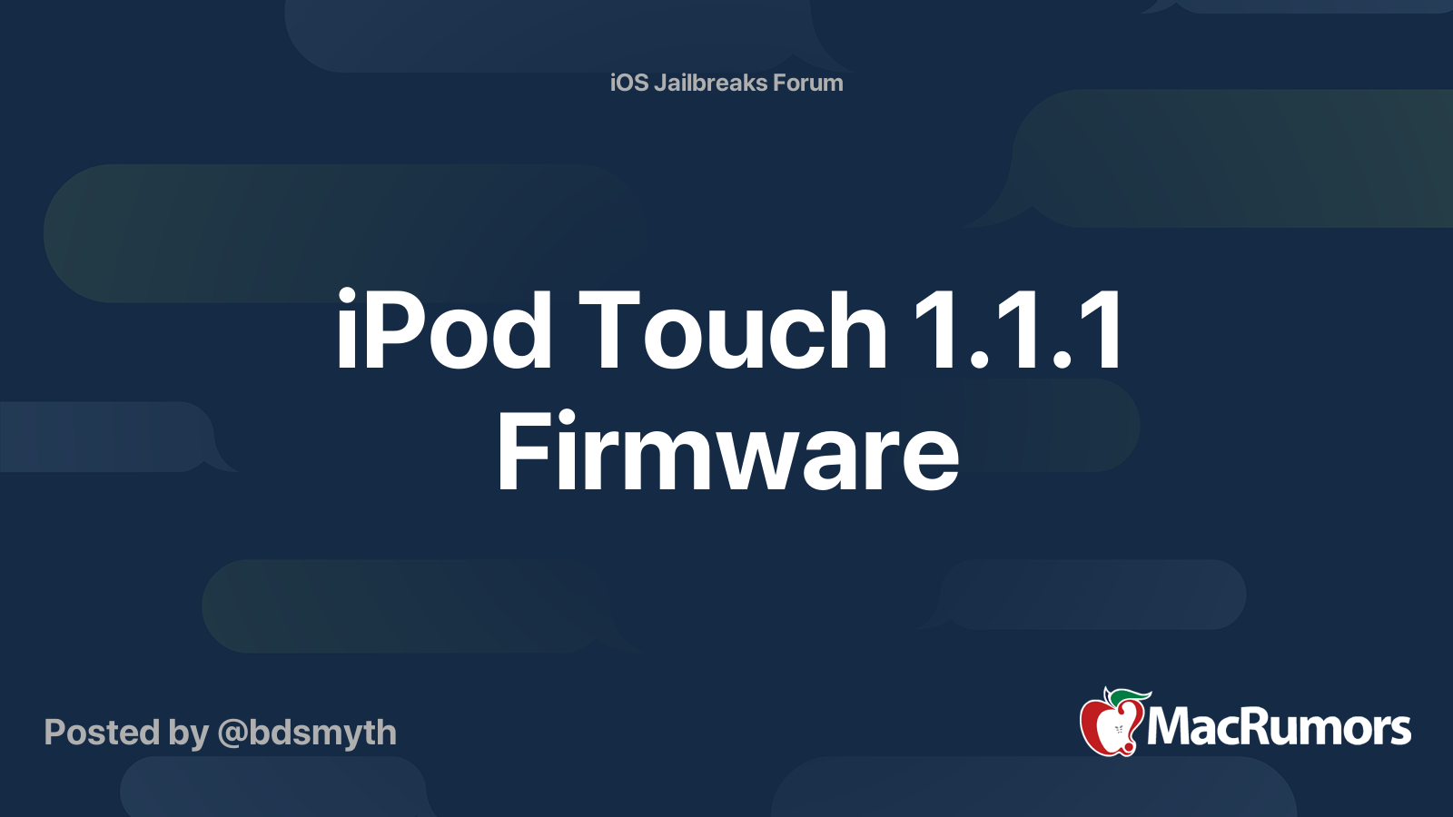 iPod Touch 1.1.1 Firmware | MacRumors Forums