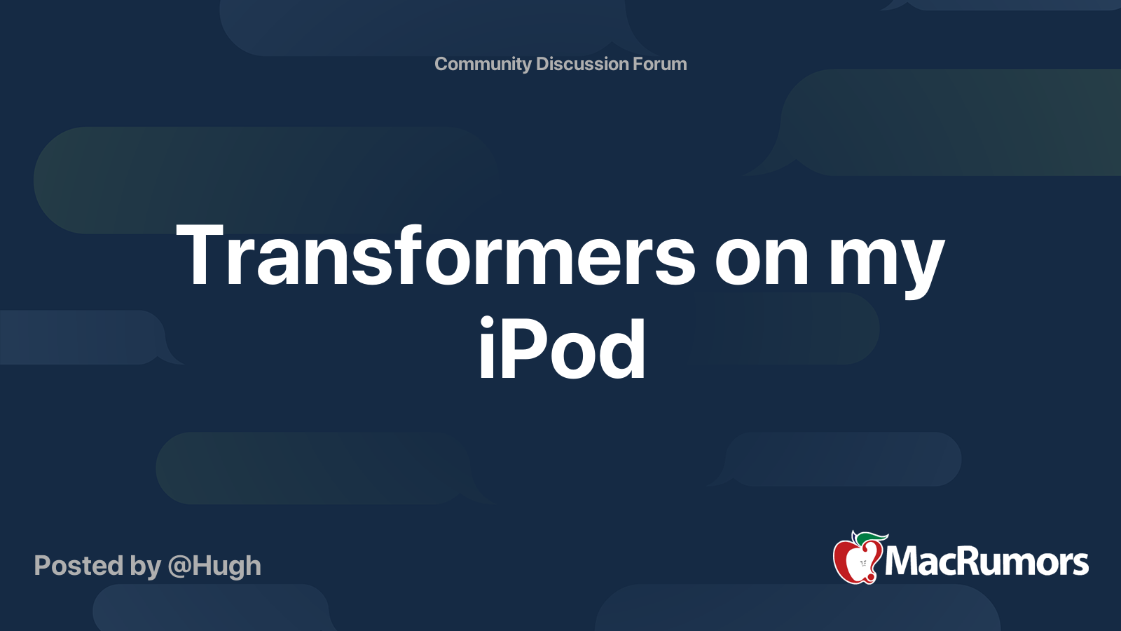 Transformers on my iPod | MacRumors Forums