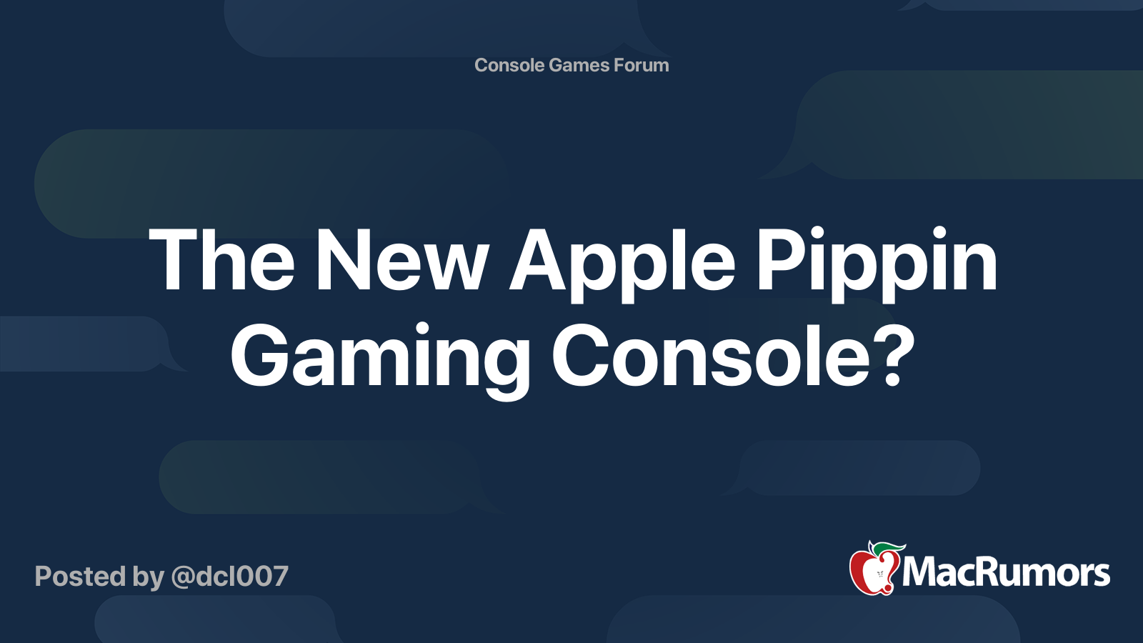 The New Apple Pippin Gaming Console? | MacRumors Forums