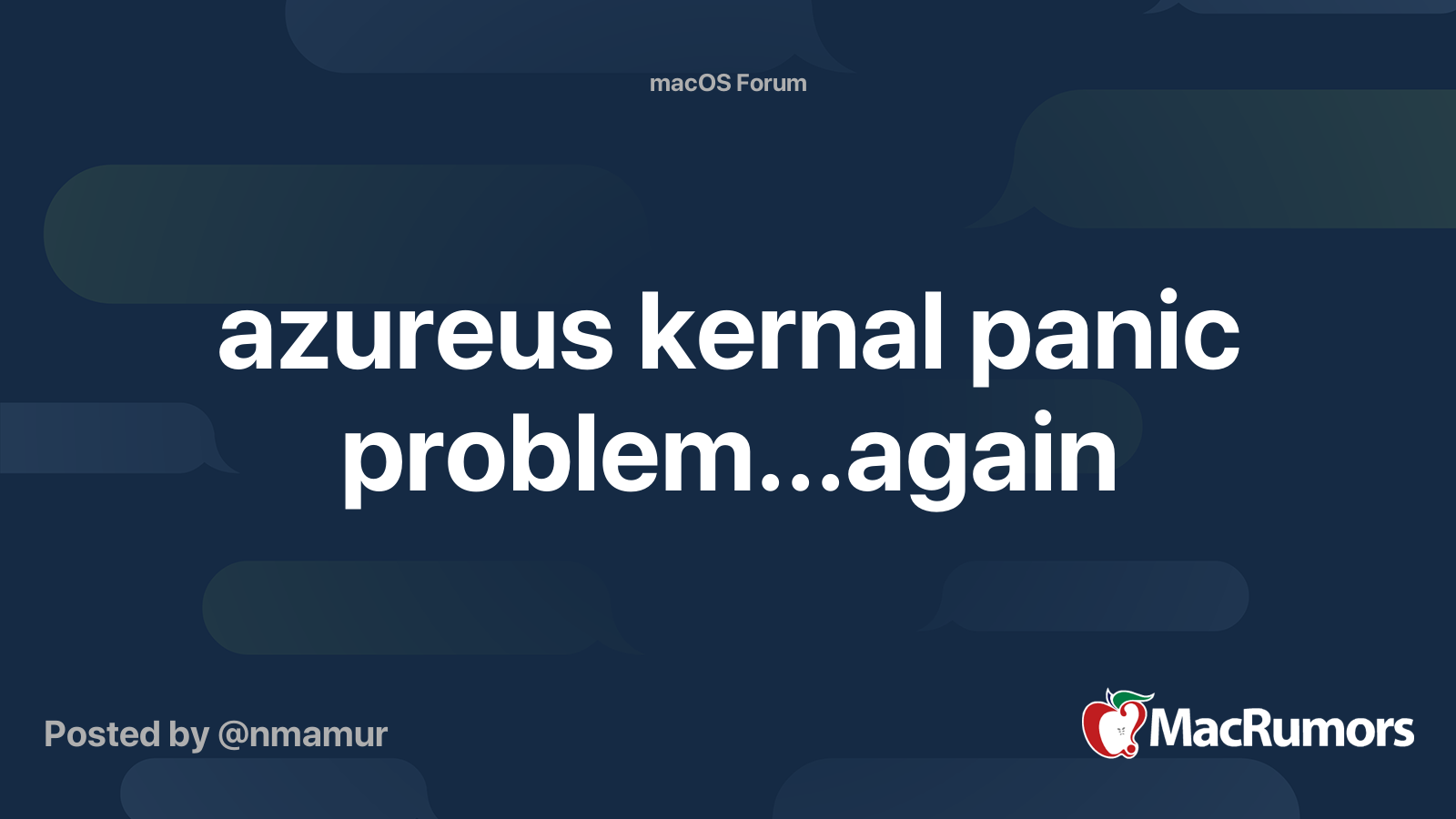 azureus kernal panic problem...again | MacRumors Forums