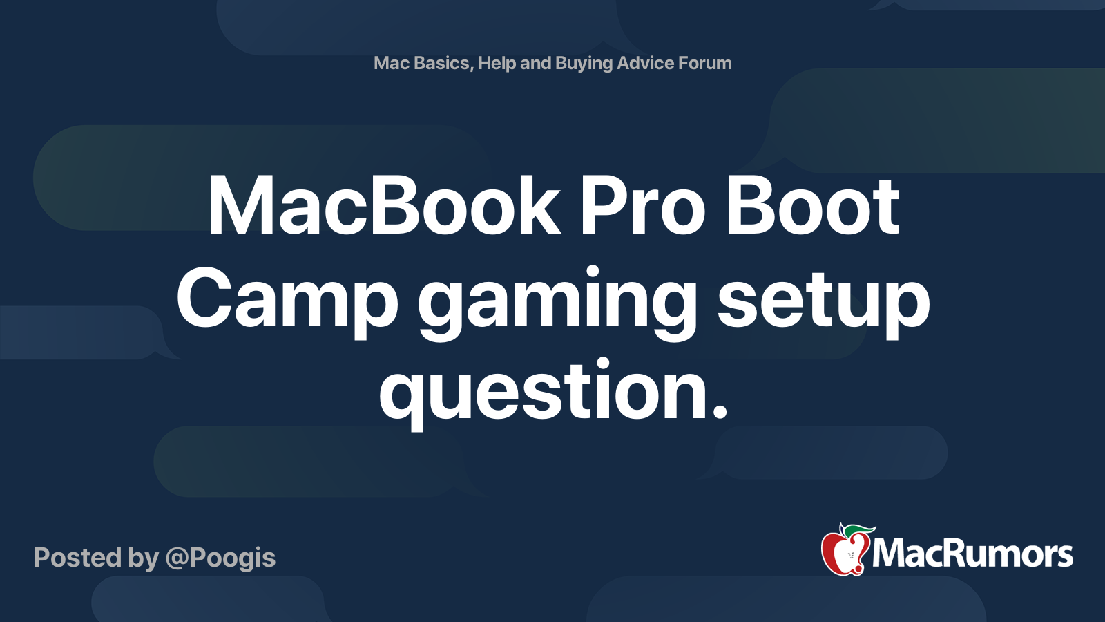 MacBook Pro Boot Camp gaming setup question. | MacRumors Forums