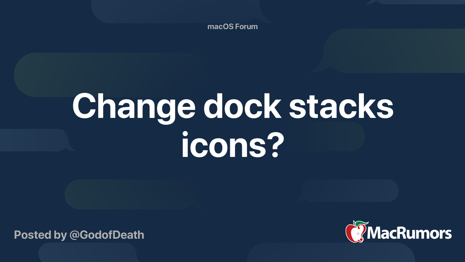Change dock stacks icons? | MacRumors Forums