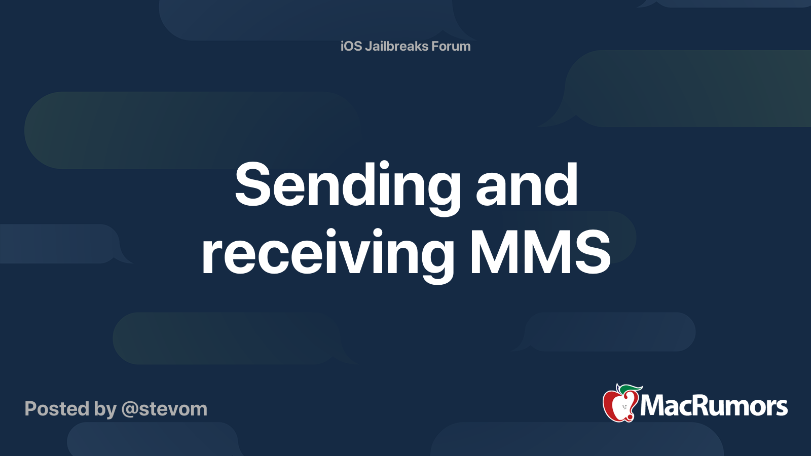 Sending and receiving MMS | MacRumors Forums