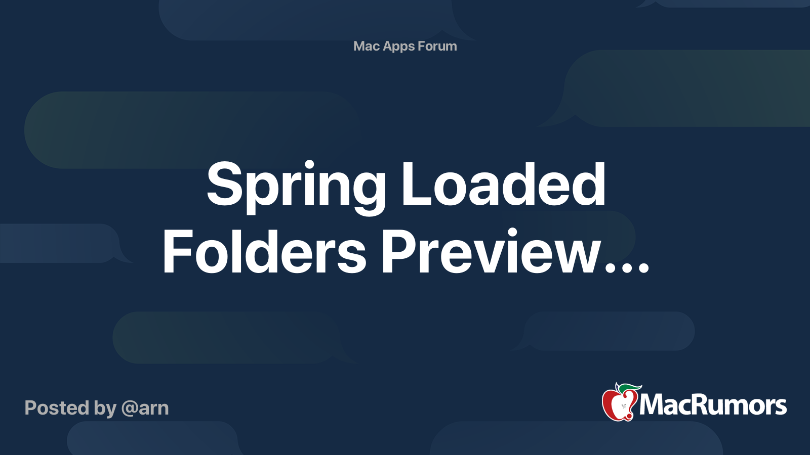 Spring Loaded Folders Preview... | MacRumors Forums