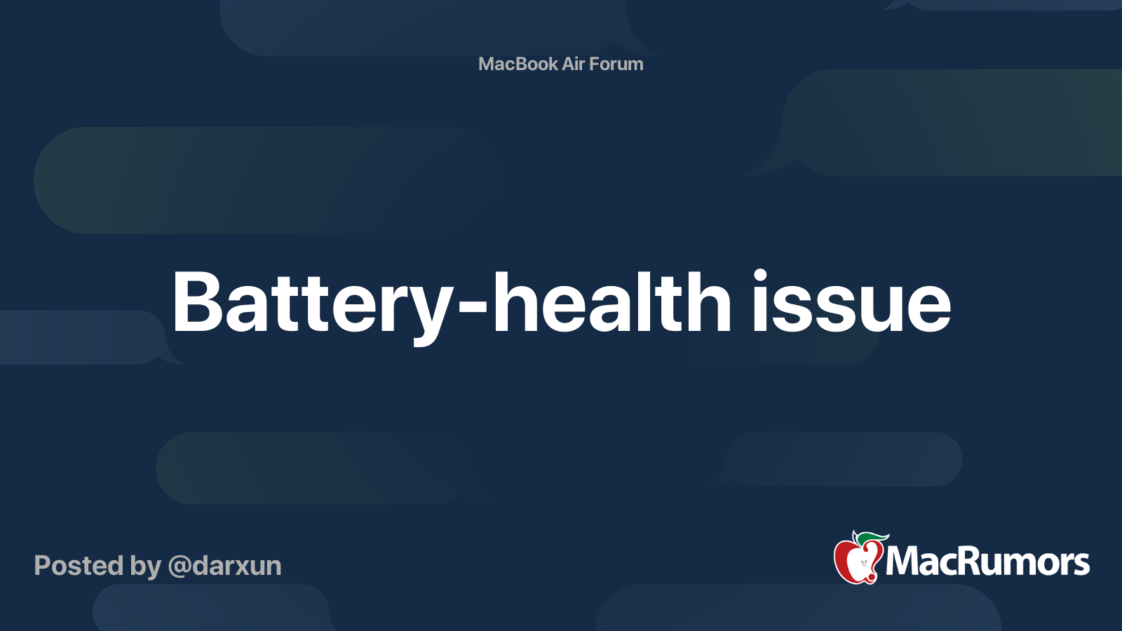Battery-health issue | MacRumors Forums