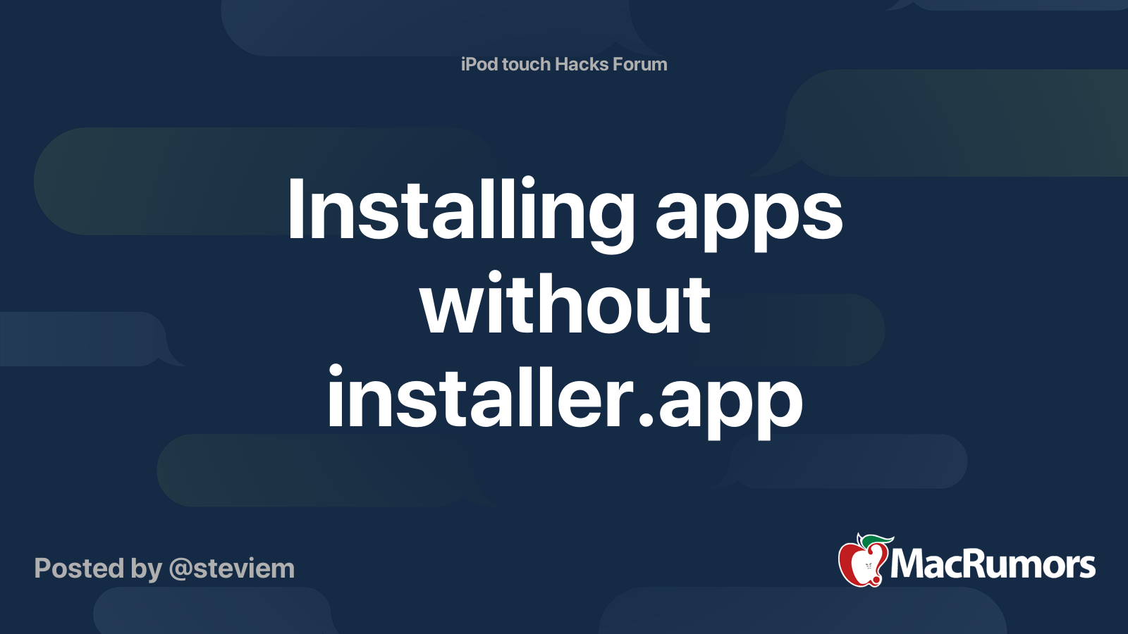 Installing apps without installer.app | MacRumors Forums