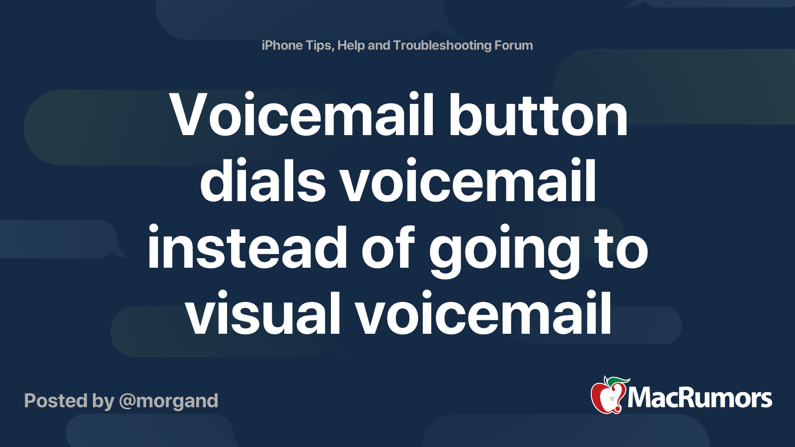 Voicemail button dials voicemail instead of going to visual voicemail ...
