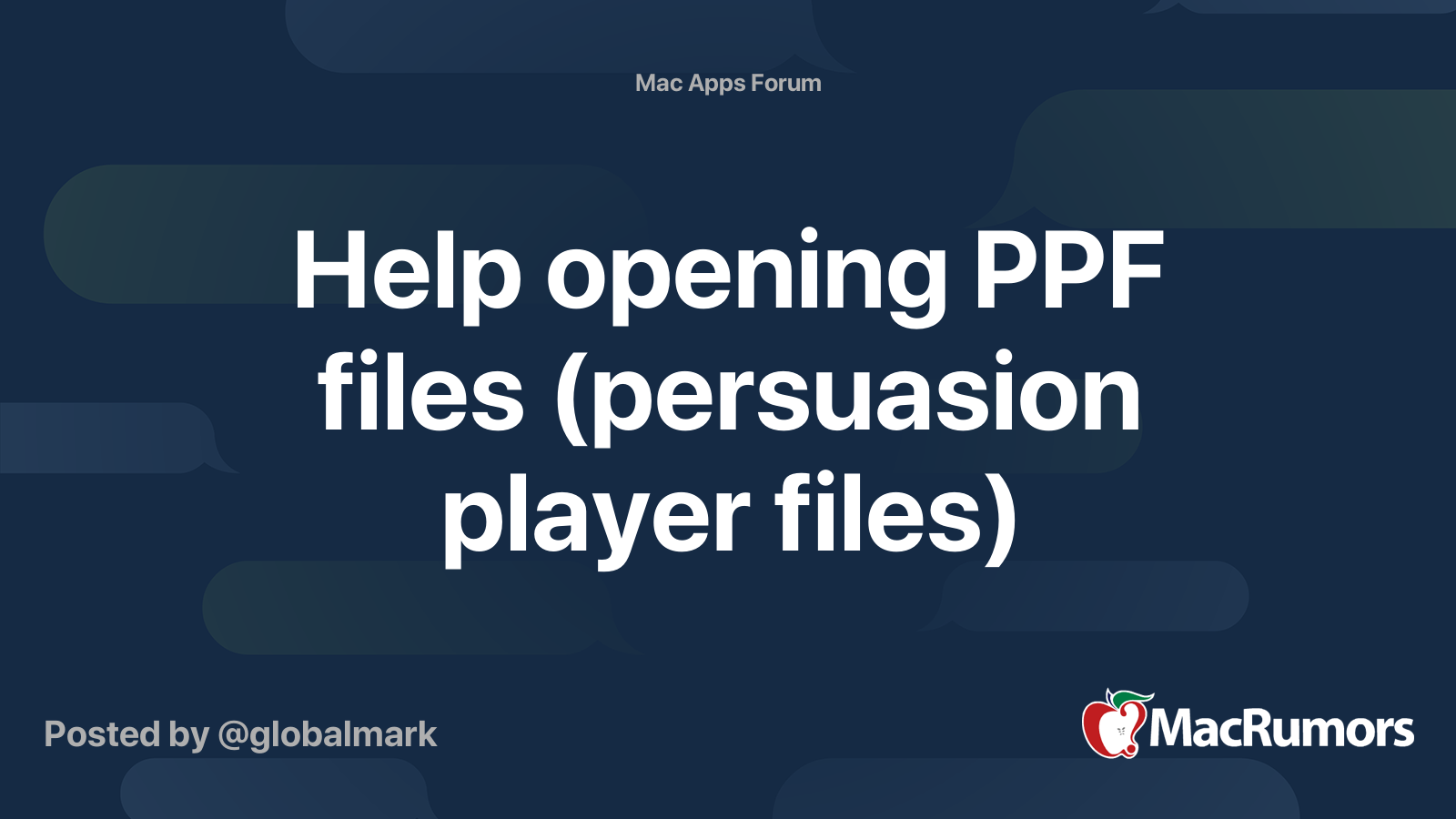Help opening PPF files (persuasion player files) | MacRumors Forums