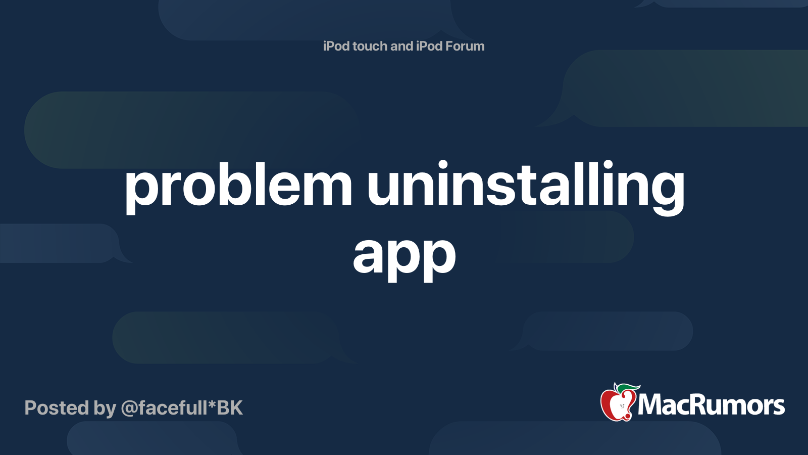 problem uninstalling app | MacRumors Forums