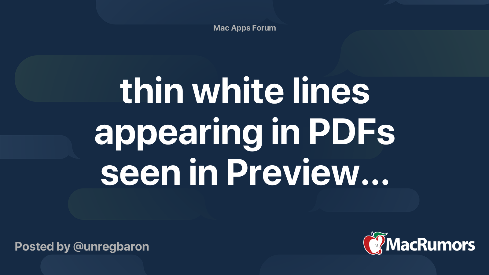 thin white lines appearing in PDFs seen in Preview... | MacRumors Forums