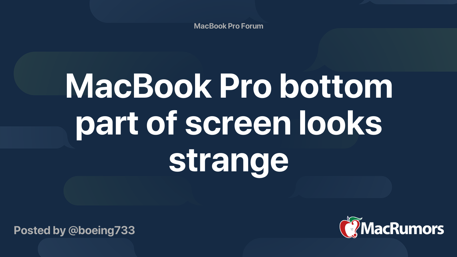 MacBook Pro bottom part of screen looks strange | MacRumors Forums