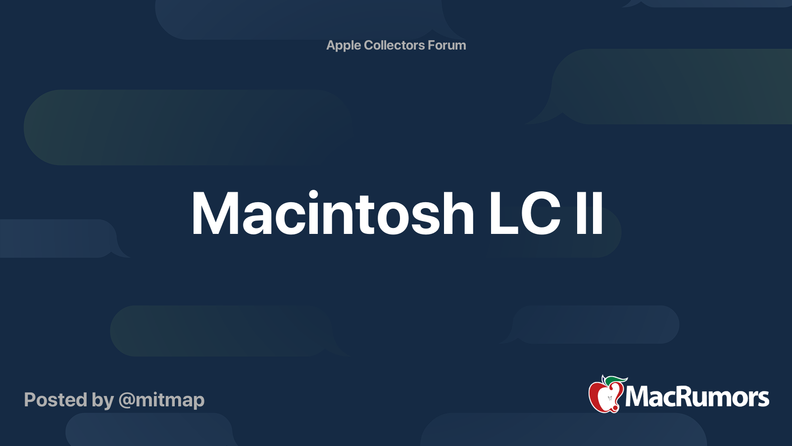 Macintosh LC II | MacRumors Forums