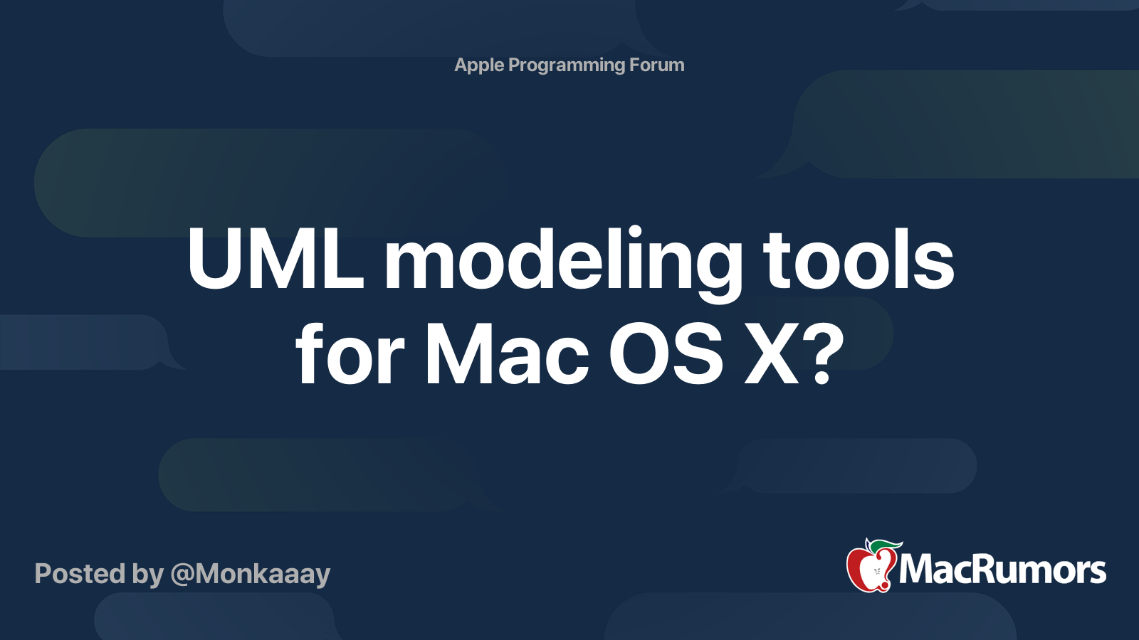Uml Modeling Tools For Mac Os X Macrumors Forums