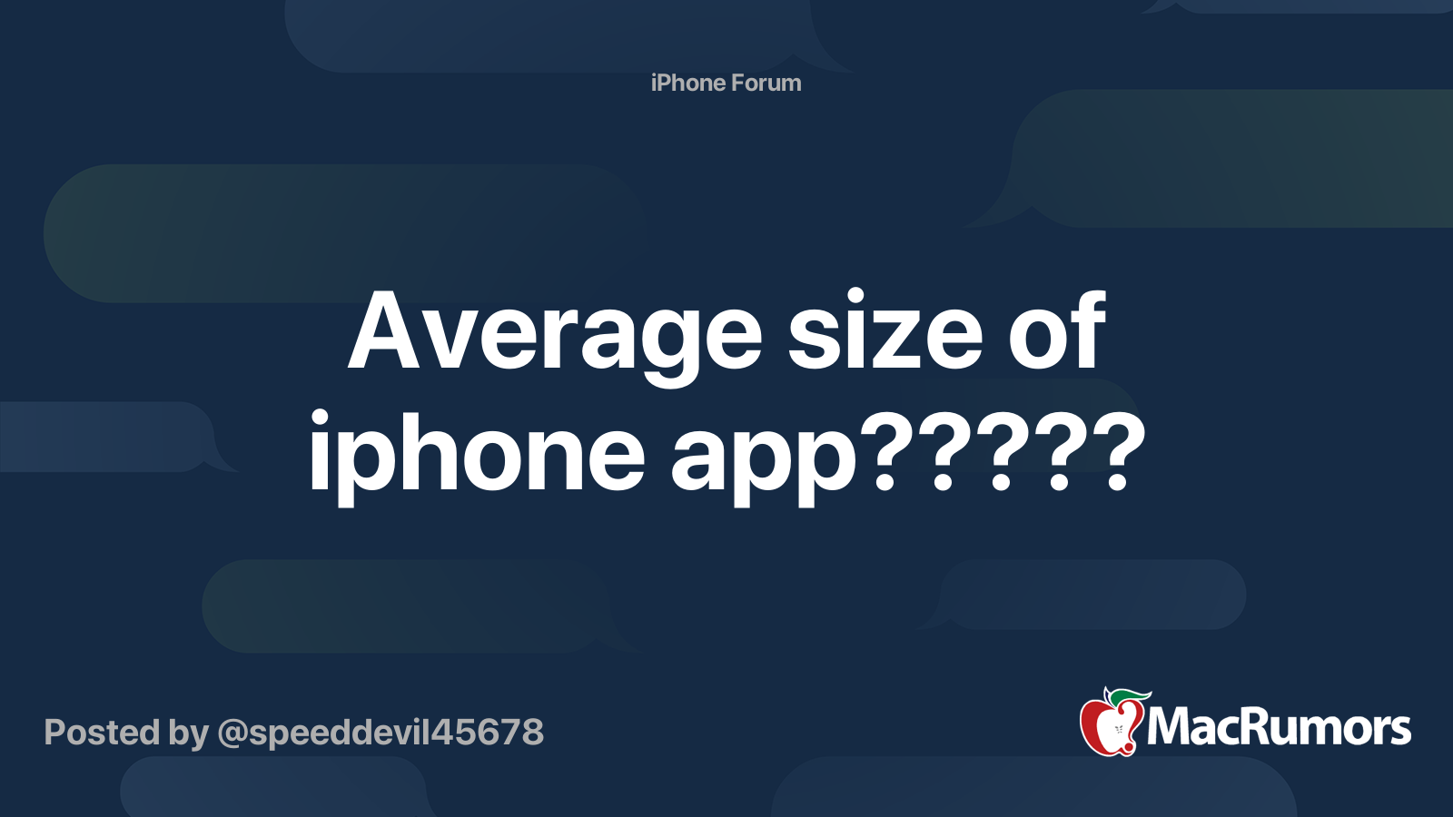 Average size of iphone app????? | MacRumors Forums