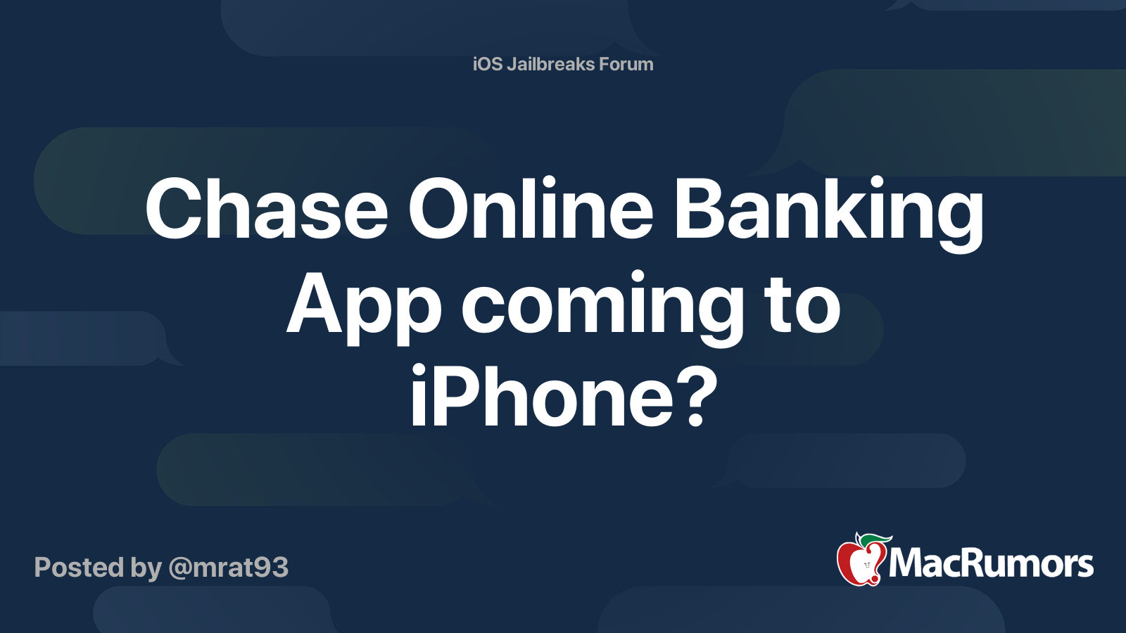 Chase Online Banking App coming to iPhone? | MacRumors Forums