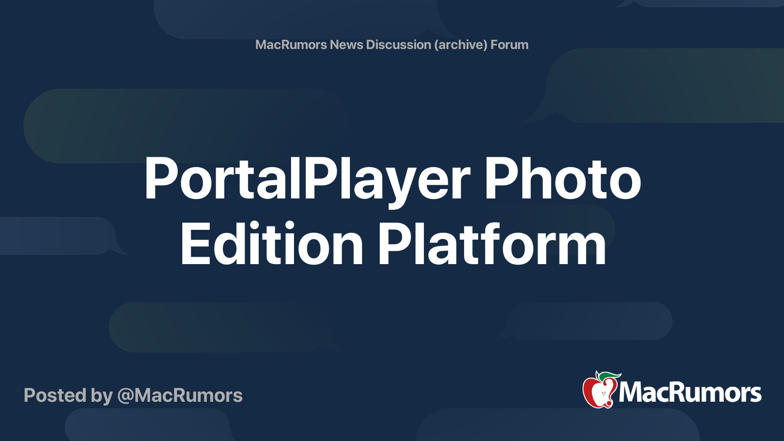 PortalPlayer Photo Edition Platform | MacRumors Forums