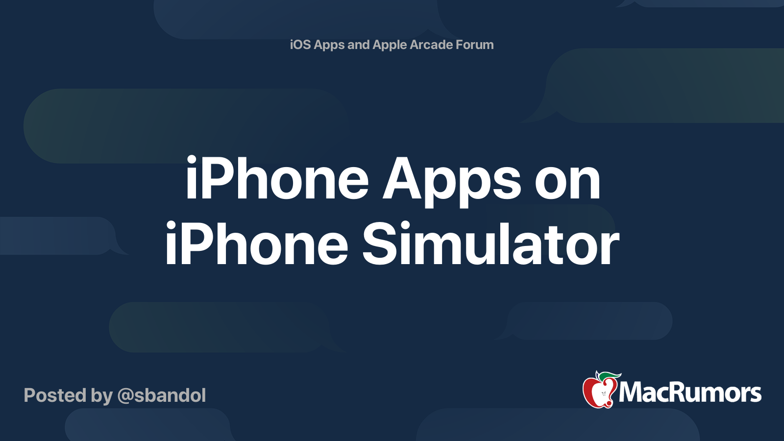 iPhone Apps on iPhone Simulator | MacRumors Forums