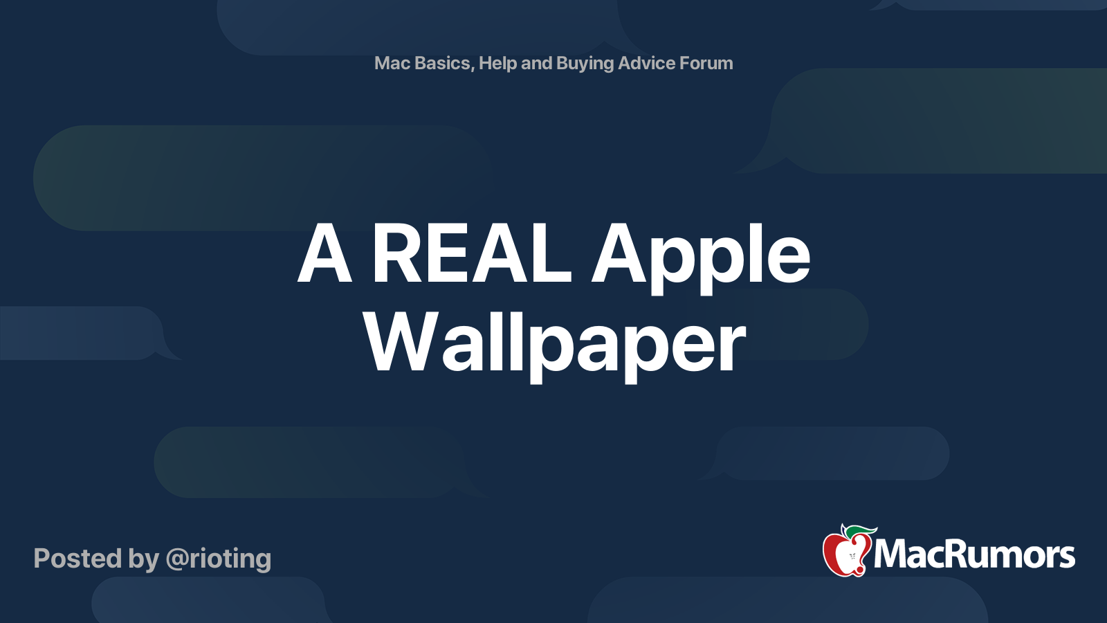 A REAL Apple Wallpaper | MacRumors Forums