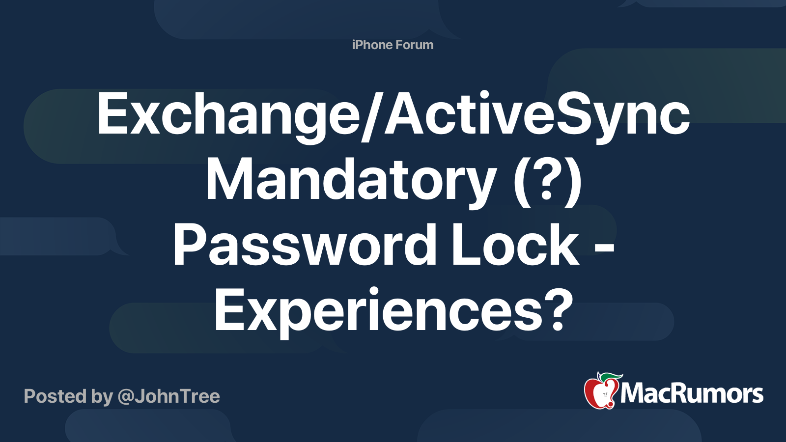 Exchange/ActiveSync Mandatory (?) Password Lock - Experiences ...