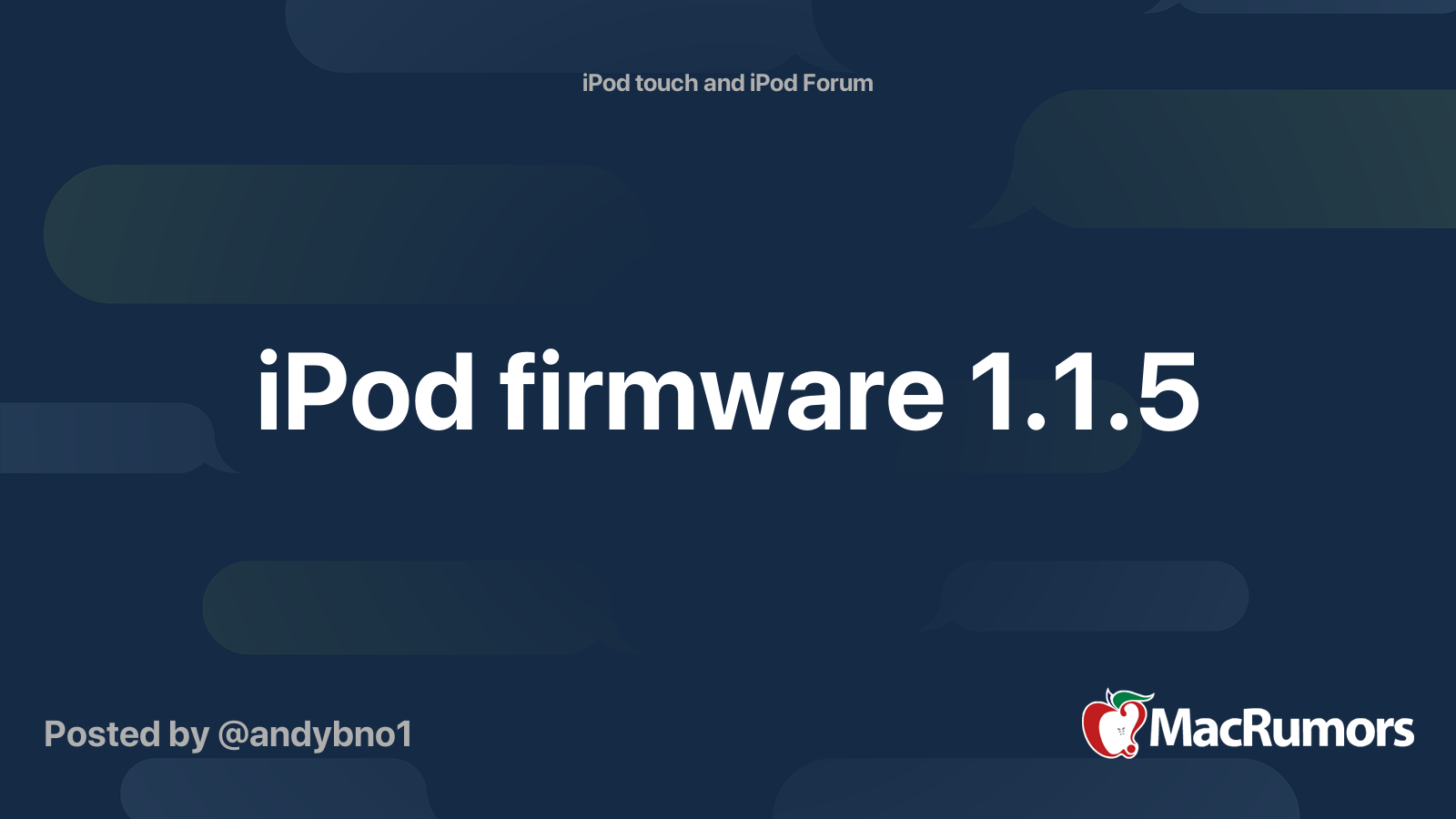iPod firmware 1.1.5 | MacRumors Forums