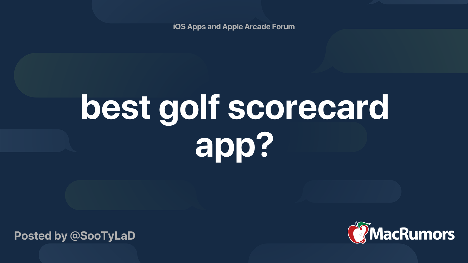 best golf scorecard app? | MacRumors Forums