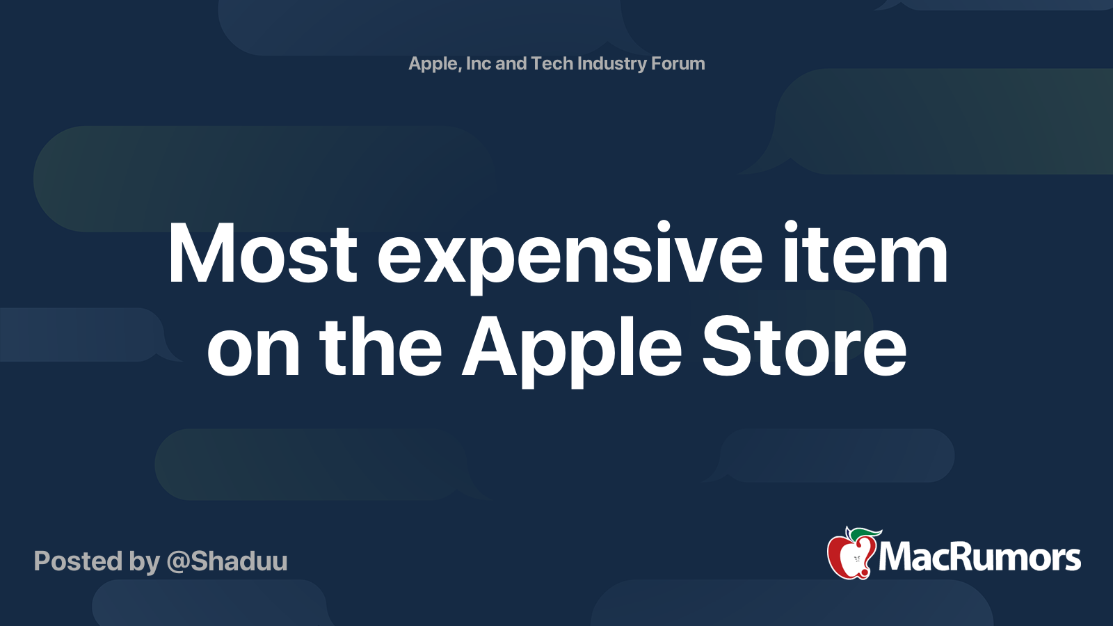 Most expensive item on the Apple Store | MacRumors Forums