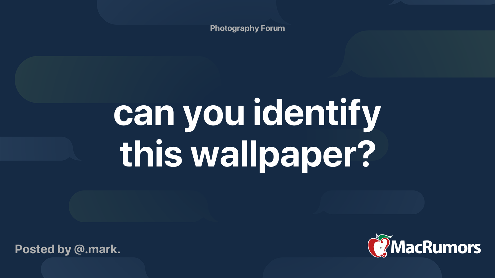 can you identify this wallpaper? | MacRumors Forums