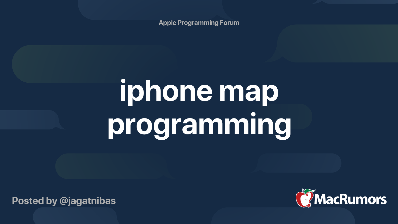 iphone map programming | MacRumors Forums