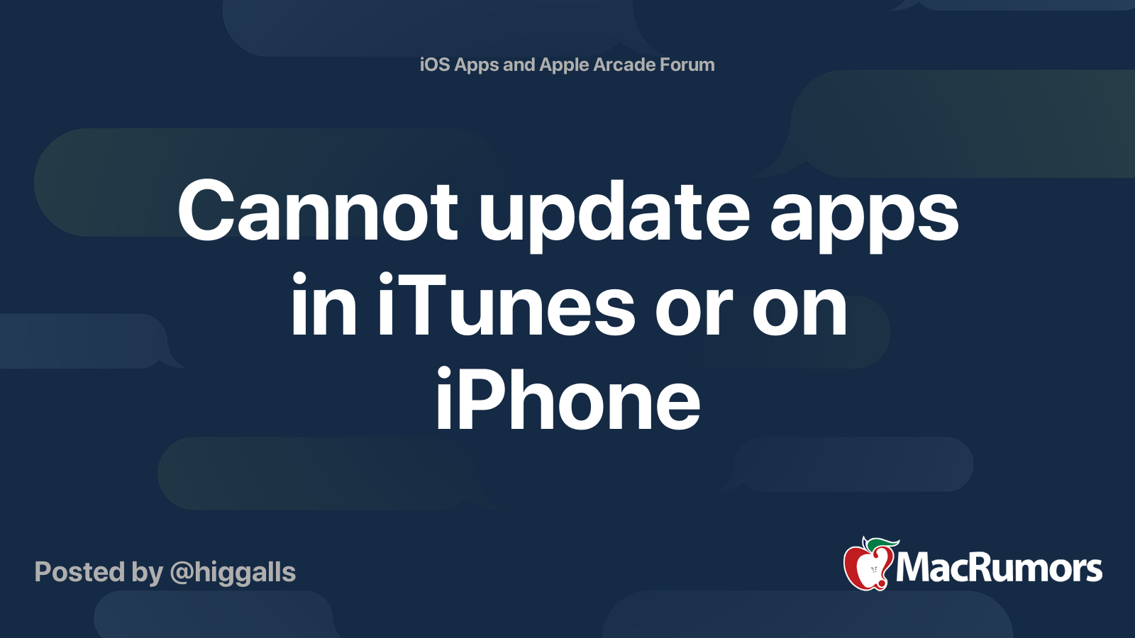 Cannot update apps in iTunes or on iPhone | MacRumors Forums