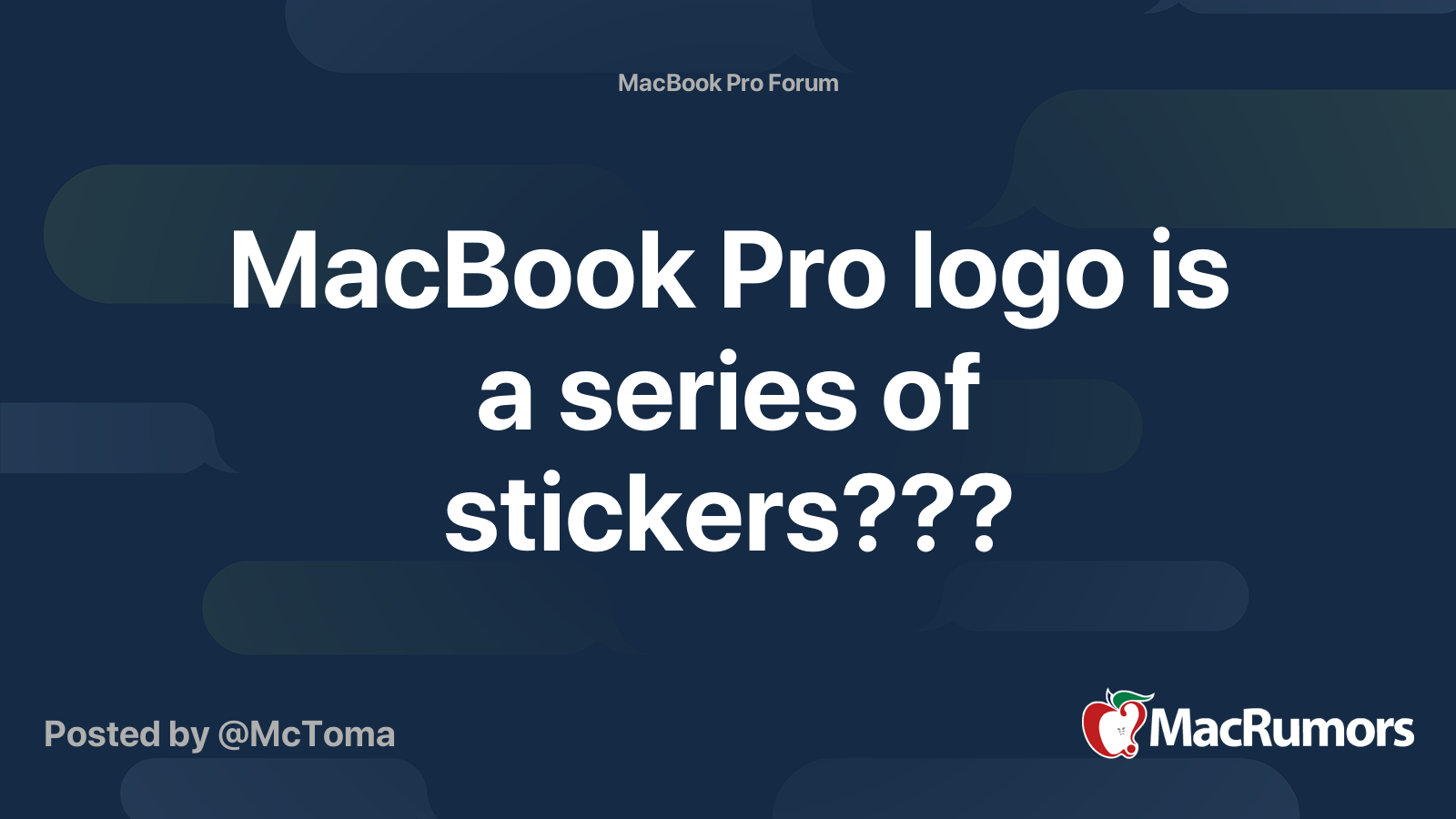 MacBook Pro logo is a series of stickers??? | MacRumors Forums