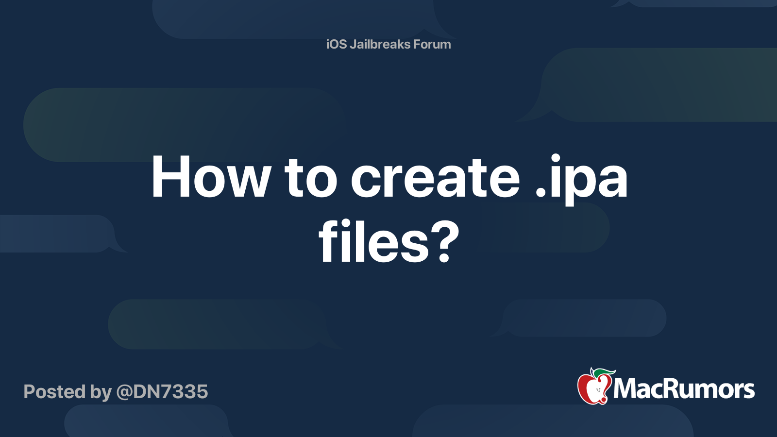 How To Create Ipa Files Macrumors Forums