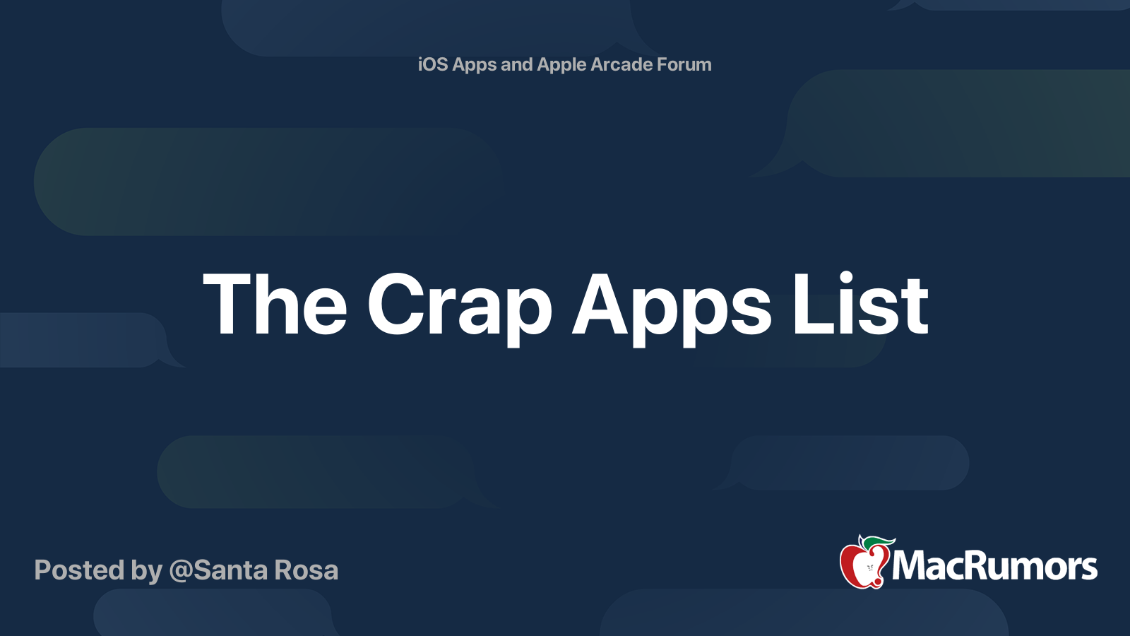 The Crap Apps List | MacRumors Forums