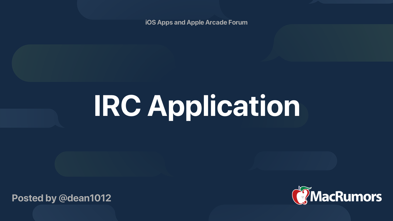IRC Application | MacRumors Forums