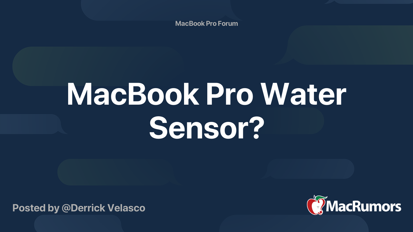 MacBook Pro Water Sensor? | MacRumors Forums