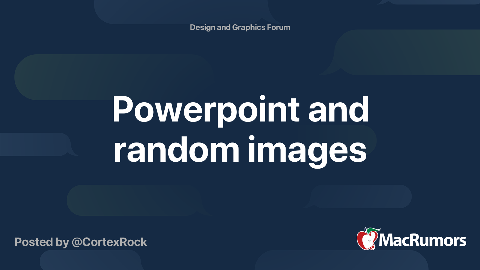 Powerpoint and random images | MacRumors Forums