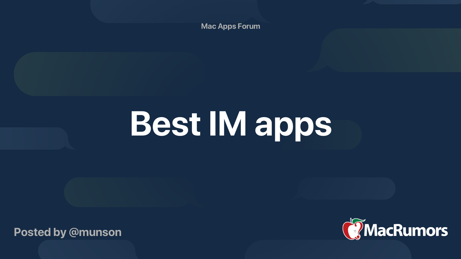 Best IM apps | MacRumors Forums