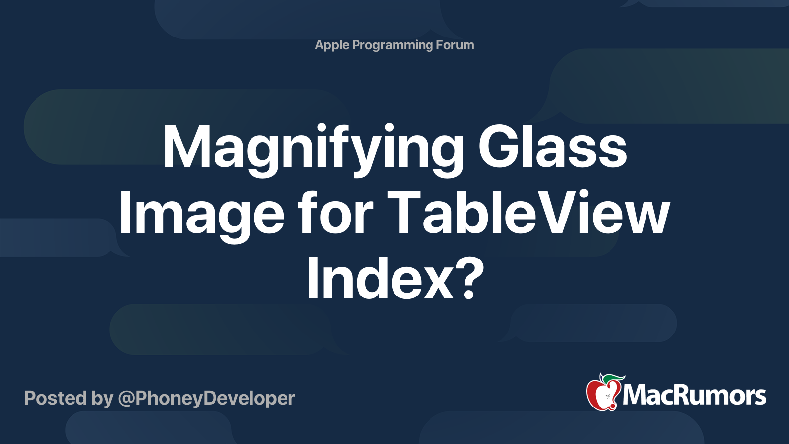 Magnifying Glass Image for TableView Index? | MacRumors Forums